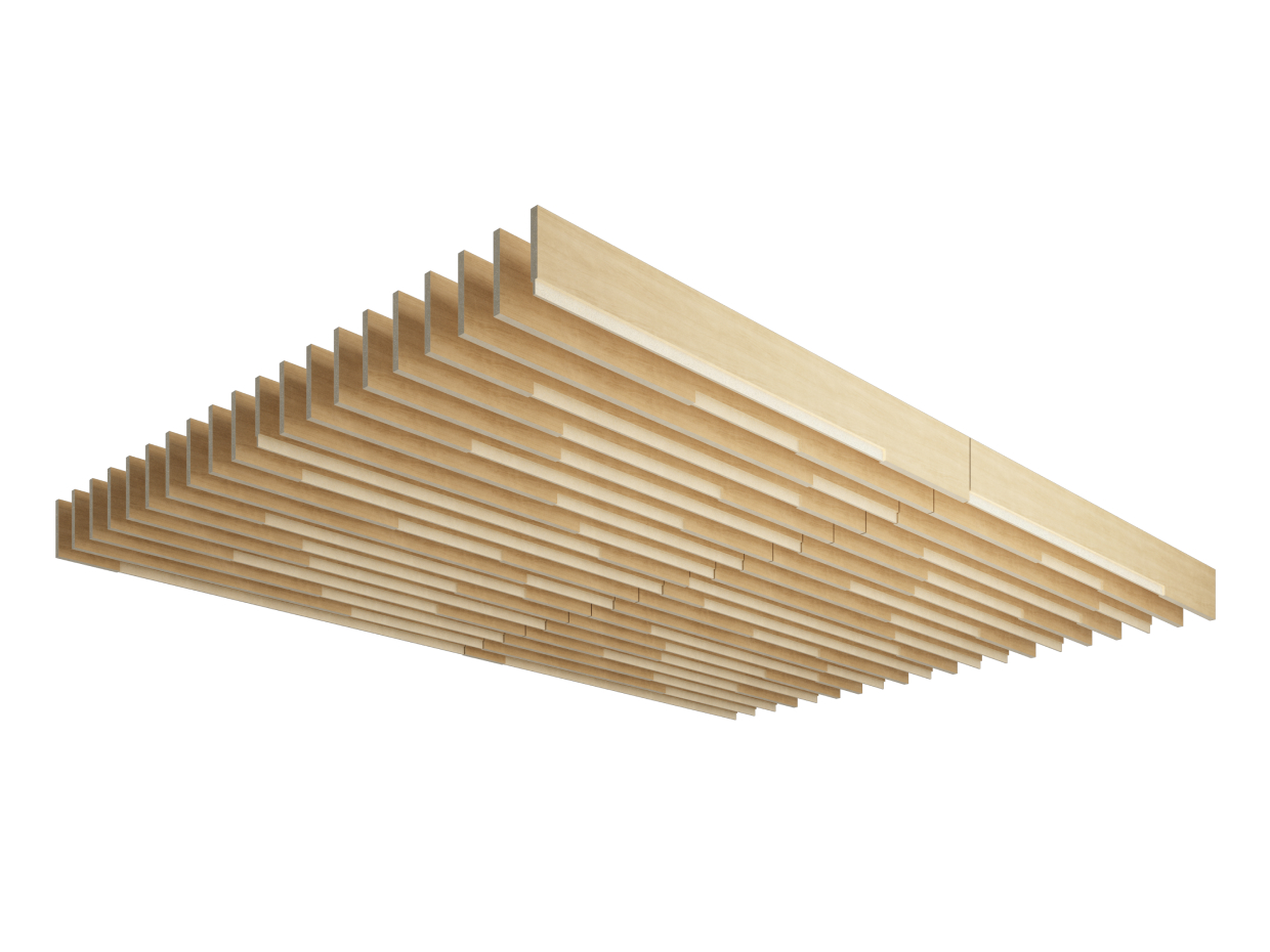 Stacked Baffles 003 - Acoustic Felt Ceiling Baffle Panels | CSI Creative