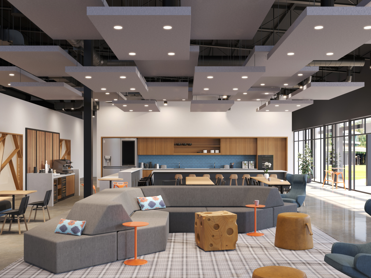 Profile Framed Clouds 001 - 2x4 Felt Ceiling Panels | CSI Creative