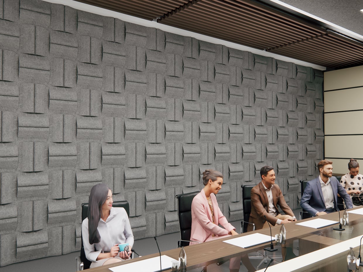 Curled Surfaces 001 - 3d Acoustic Felt Panels | CSI Creative