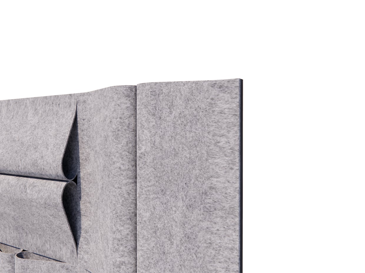 Curled Surfaces 001 - 3d Acoustic Felt Panels | CSI Creative