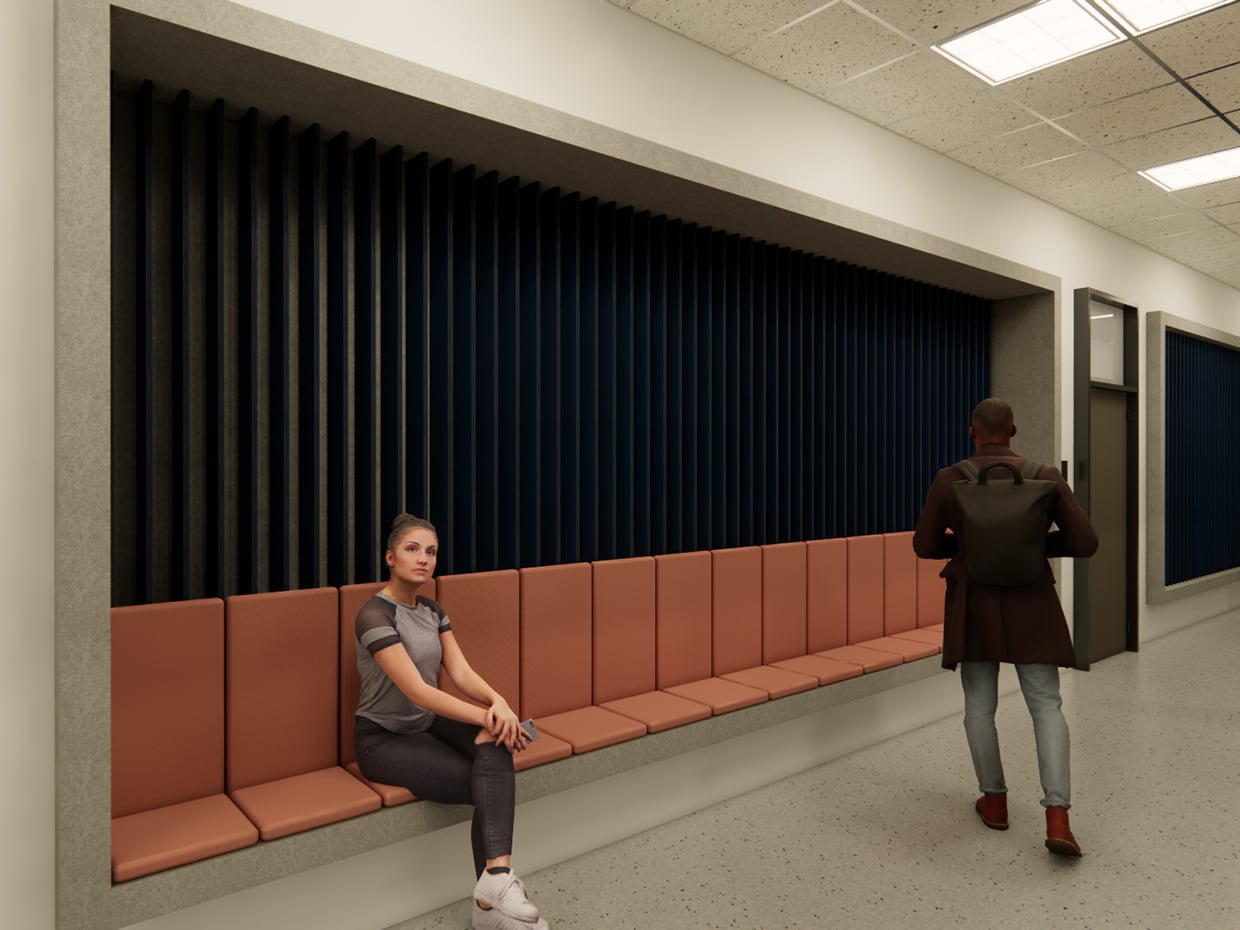 Blade Surfaces 001 - Vertical Felt Wall Paneling | CSI Creative