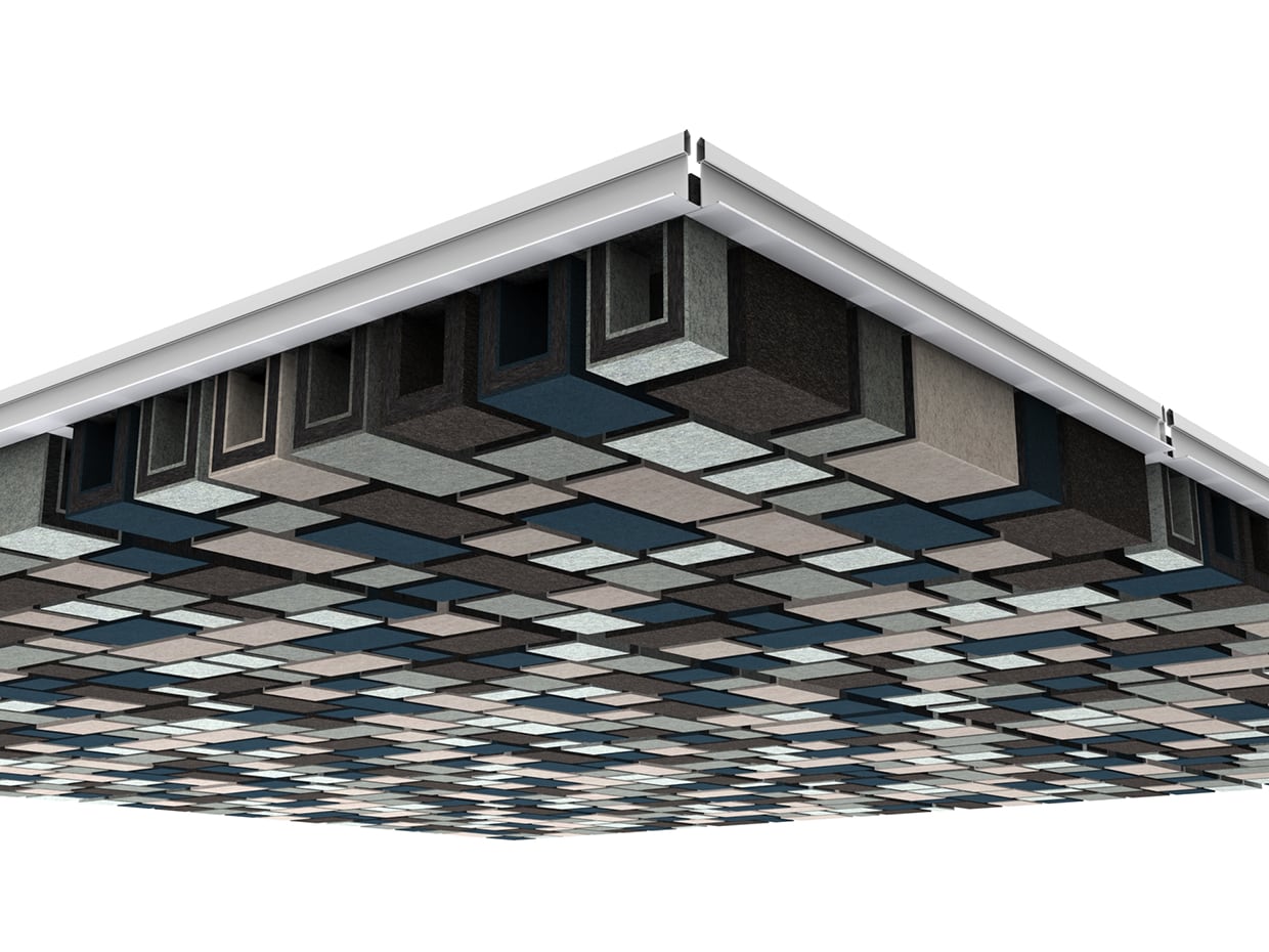 Folded Plug Grid 003 - Grid Ceiling Tile | CSI Creative