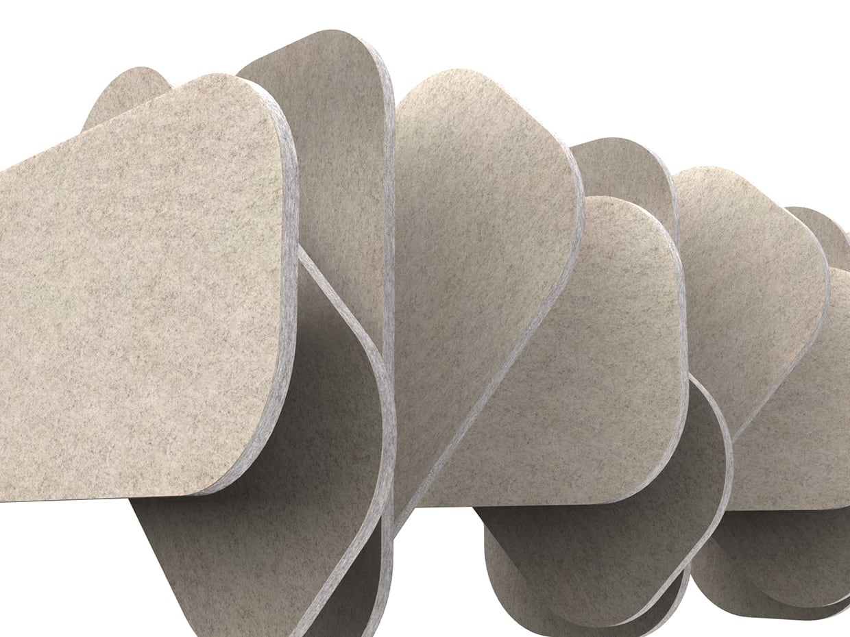 Single Plus Baffles 006 - Acoustic Felt Ceiling | CSI Creative
