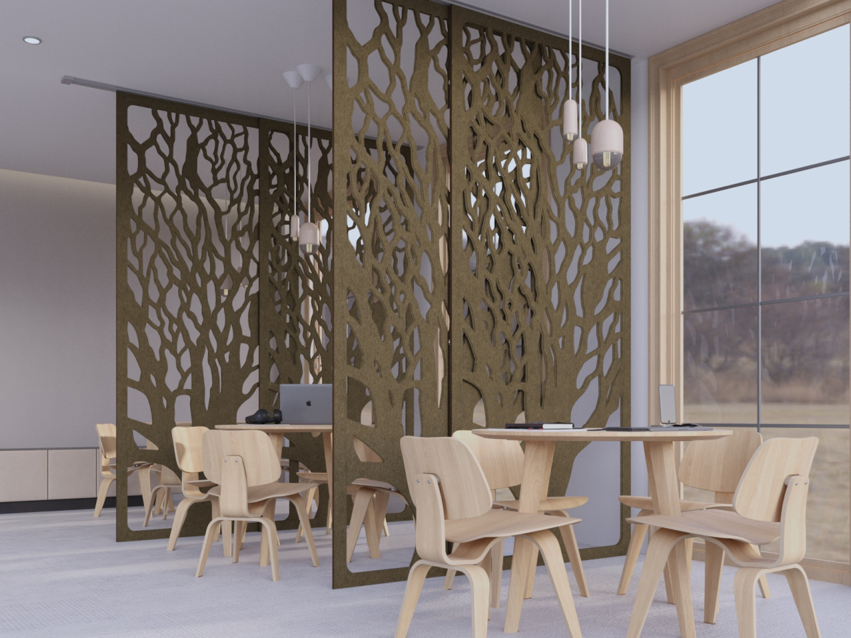 Single Dividers 027 - Accoustic Felt Room Divider | CSI Creative