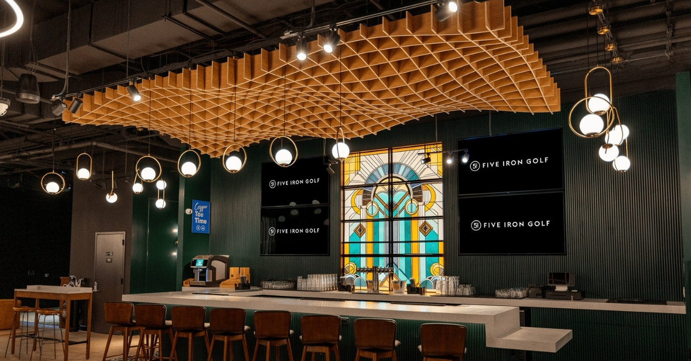 The Parametric Acoustic Ceiling That Defines Five Iron Golf’s ...