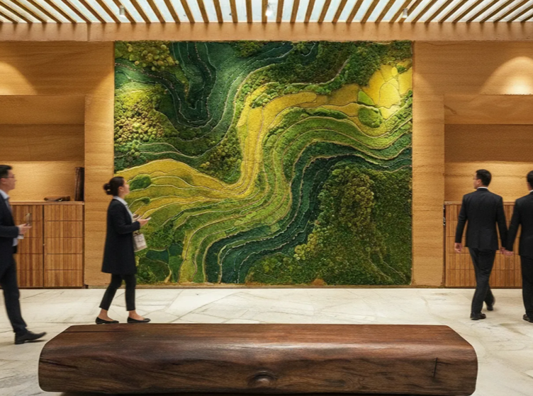Custom Moss Wall Solutions in Commercial Interiors